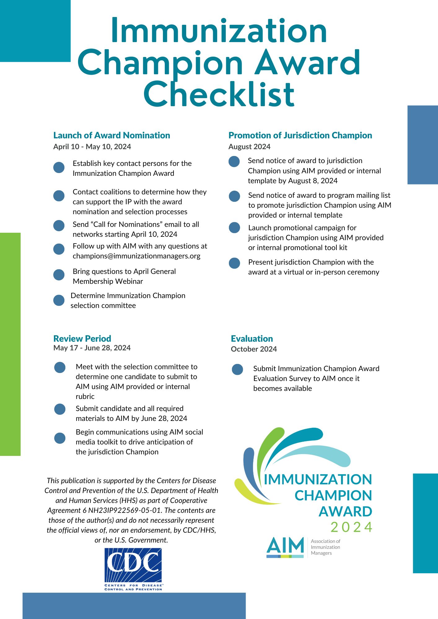 Champion Awards - Association of Immunization Managers